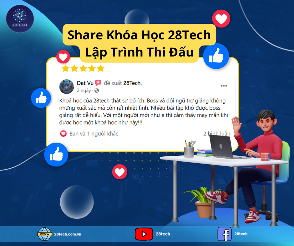 Khóa Học 28Tech Lập Trình Thi Đấu - Vua Khóa Học